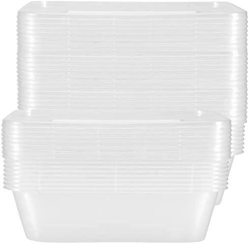 SEUNMUK 30 Pack 650ml Plastic Food Takeaway Containers with Lids, Clear ...
