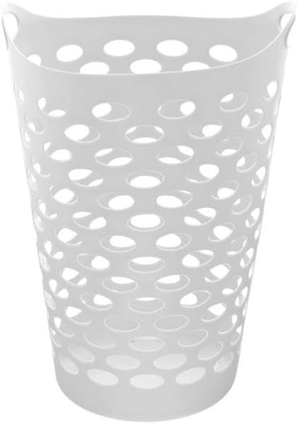 VVloop 70L Flexible Laundry Basket – White Plastic Hamper for Clothes ...