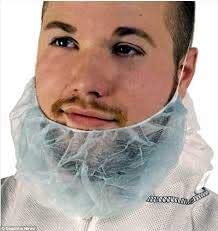 100x Beard Nets for Catering, Chefs Beard Hair Nets, Health, Safety ...