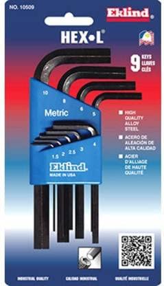 EKLIND TOOL WORLD 10509 ALLENKEY SET| 1.5MM TO 10MM |STANDARD ALLEN KEY ...