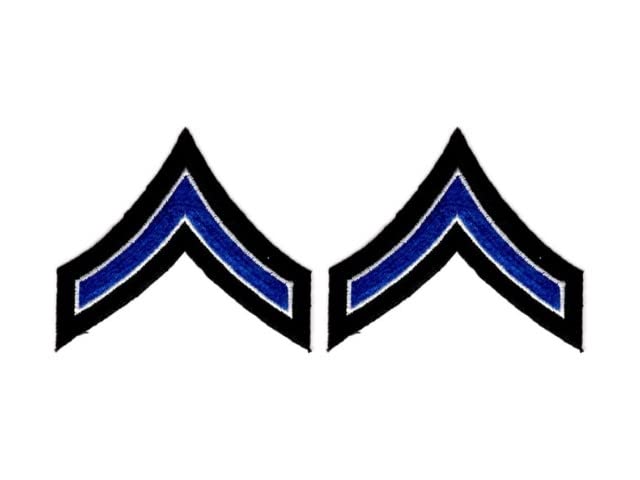 Amazon.com: Uniform Patches - Royal Blue/White Chevron Patches on Black ...