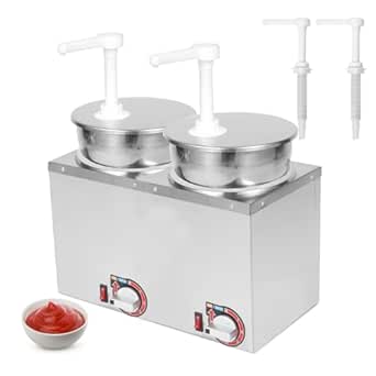 Amazon.com: Restlrious 2x4 QT Tank Hot Fudge Dispenser with Dual ...