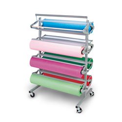 Nasco 8-Roll Capacity Art Paper Roll Dispenser Rack and Cutter - Rack ...