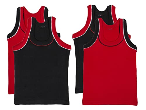 TS LAVI TAVI Boys Kids Cotton Black and Red Vest Innerwear Baniyan Pack ...