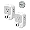 Amazon.com: TESSAN Brazil Plug Adapter 2 Pack, 7 in 1 US to Brazil ...