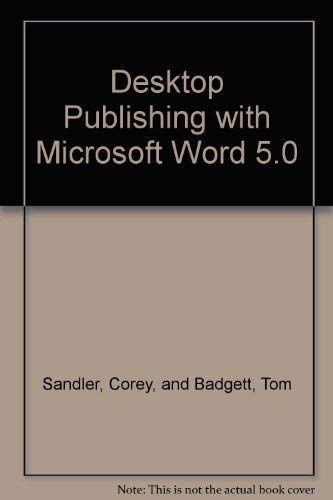 Buy WORD 5.0 MS-DOS Edition (Desktop Publishing with Microsoft WORD ...