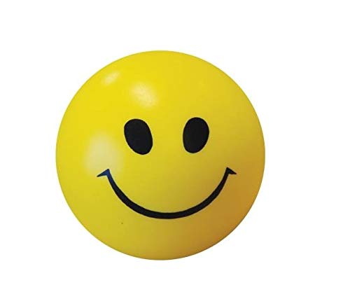 Buy PUJAARA Yellow Smiley Face Sponge Squeeze Balls for Kids and Adults ...