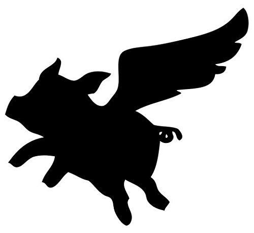 Flying Pig Silhouette