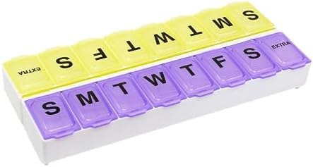 Amazon.com: EZY DOSE Weekly (14-Day) Daily Pill Case, Medicine Planner ...