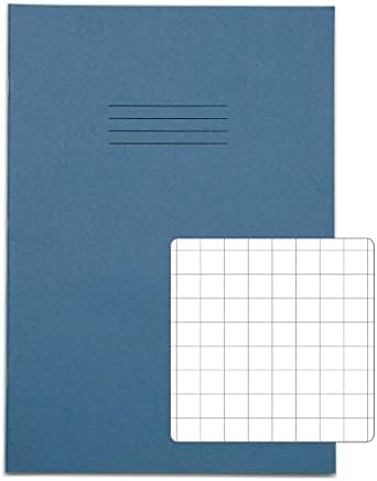 50 x Rhino A4 80 Page Blue School Exercise Book Maths 10mm Squared ...