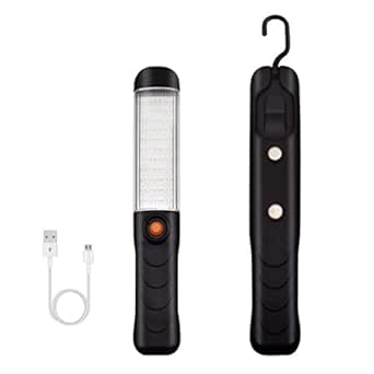 Amazon.co.jp: 2-Piece LED Light, USB Rechargeable, Work Light, Handy ...