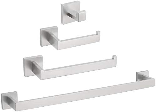 Amazon.com: Bathroom Hardware Set 4-Piece, Angle Simple SUS304 ...