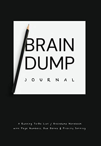 Brain Dump Journal: A Running To-Do List / Braindump Notebook with Page ...