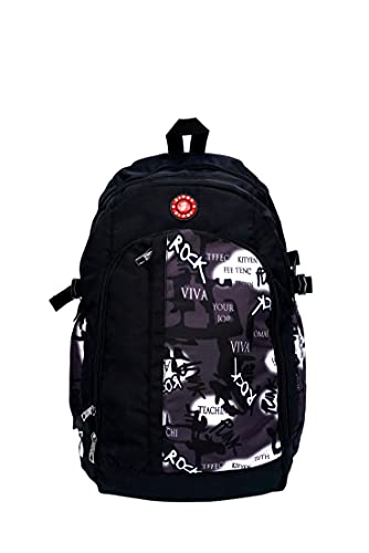 Zipsy 45 Ltrs Printed Backpack (Swag Pack 95) (Black (ROCK)) : Amazon ...