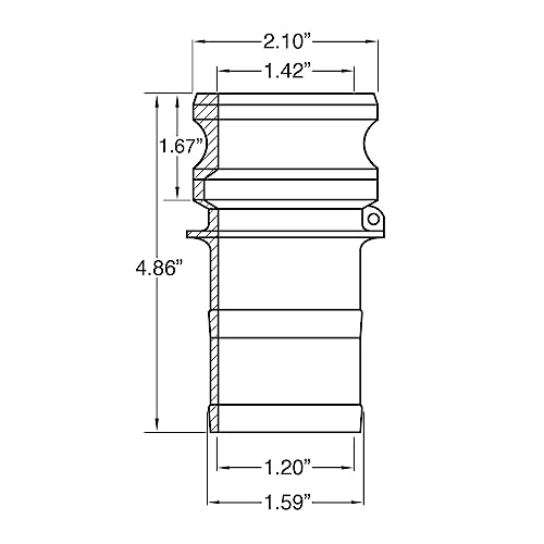 Snapklik.com : Gloxco Polypropylene Type E Cam And Groove Hose Fitting ...