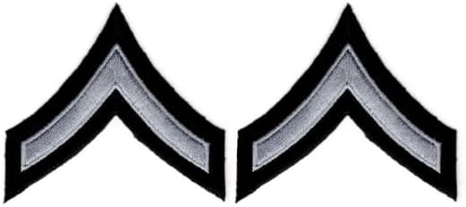 Amazon.com: Uniform Patches- Medium Gray Chevron Patches on Black ...