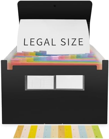 Amazon.com : 26Pockets Expanding File Folder - Upgraded Durable Buckle ...