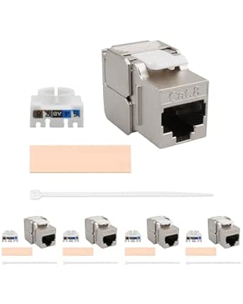 Amazon.com: ULXIOM Cat8 RJ45 for Keystone Jack Coupler, Ethernet Wall ...