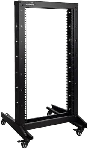 Amazon.com: NavePoint 22U 2 Post Open Frame Server Rack with Casters ...