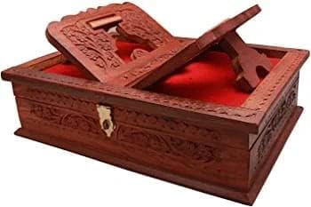 Buy Home Decor Stores Wooden Rahal Box | Holy Book Stand | Bible Stand ...