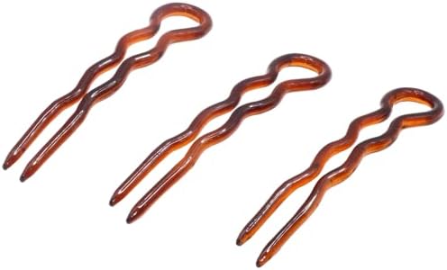Amazon.com : minihope French Hair Forks Tortoise Shell W Shape Updo ...