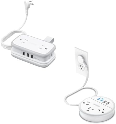 Amazon.com: NTONPOWER Flat Plug Extension Cord, 2 USB C Travel Power ...