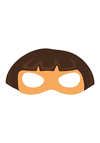 Buy Pack of 8 Dora Girl Theme Adjustable Laminated and Glossy Party Eye ...