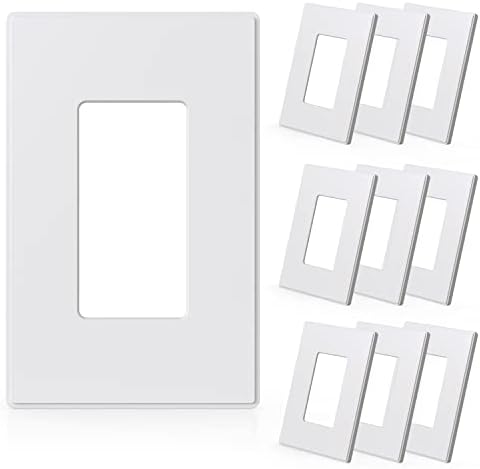 Leviton 80301-SW 1-Gang Decora Plus Wallplate Screwless Snap-On Mount ...