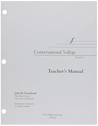 Conversational Solfege, Level 1 - Teacher: unknown author: Amazon.com ...
