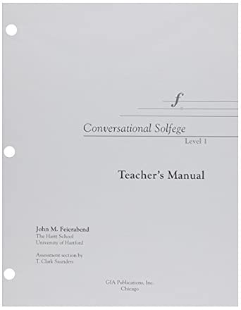 Conversational Solfege, Level 1 - Teacher: unknown author: Amazon.com ...