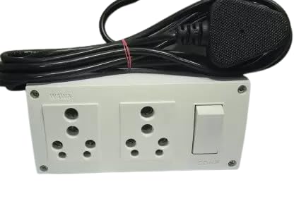 BAHUL Bahul 1+2 Power Board 2 Socket Extension Boards (White, 4 m ...
