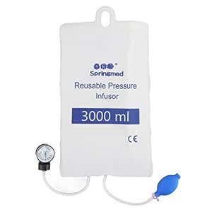 Pressure Infusion Bag ICU Monitoring Fluid Quick Infusion with Indicator Gauge Head for Rapid ...