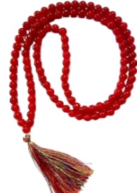 QUEEN-GEMS Ruby Mala 108 Beads Japa Mala Original Certified Ruby Ki ...