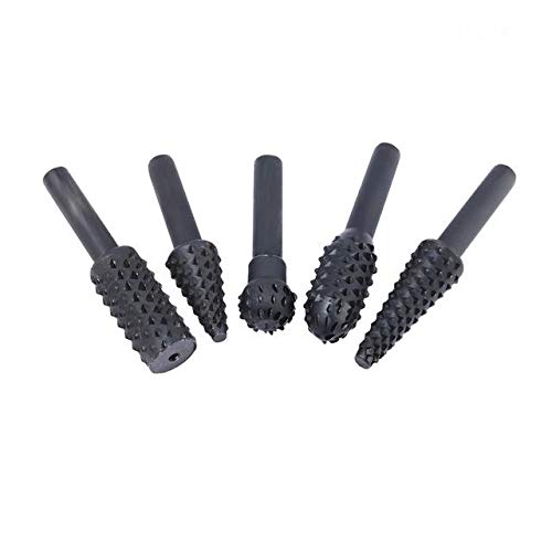 5pcs Steel Rotary Rasp File 1/4 Shank Rotary Craft Files Rasp Burrs ...