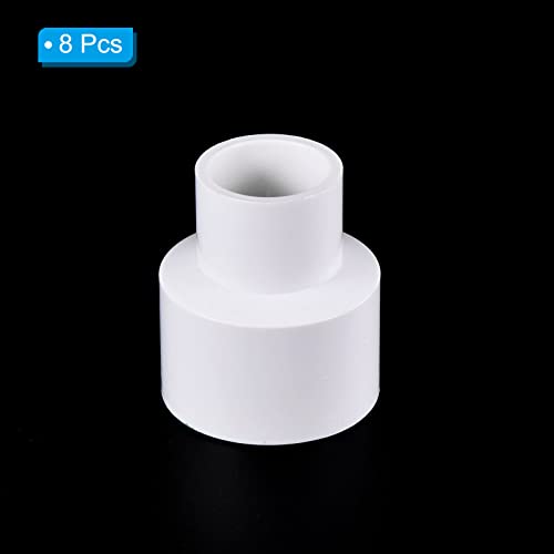 PATIKIL PVC Reducer Pipe Fitting 32mm to 20mm ID, 8 Pack Straight ...