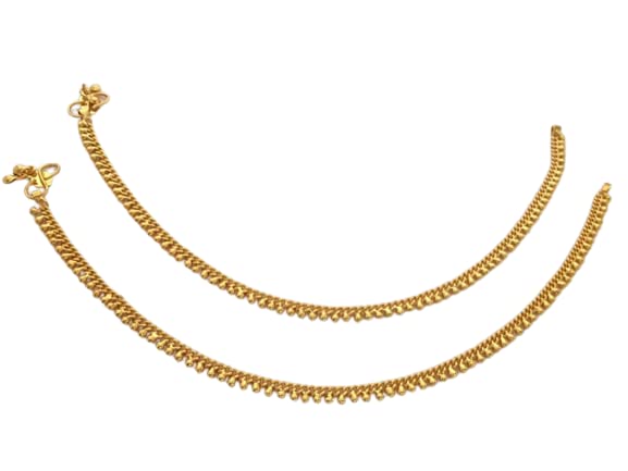 Primectrla Fab Traditional Simple gold plated Single Leg Chain Golden ...
