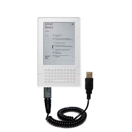 USB Spiral Sync and Charge Cable Compatible with iRiver Story Adopts ...