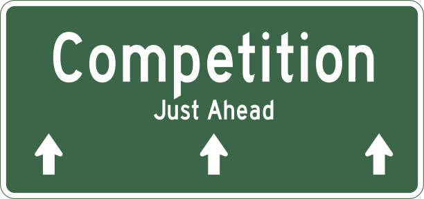 Competition Just Ahead Signage Sticker, PVC Waterproof Sticker : Amazon ...