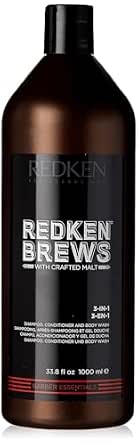 Amazon.com: Redken Brews 3-In-1 Men's Shampoo, Conditioner and Body ...