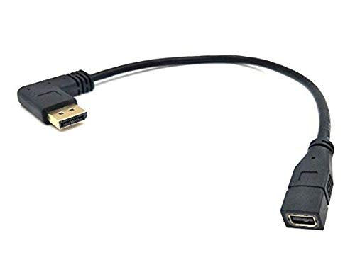 Amazon.com: DP to Mini DP Adapter Haokiang Gold Plated Left Angle 90 ...