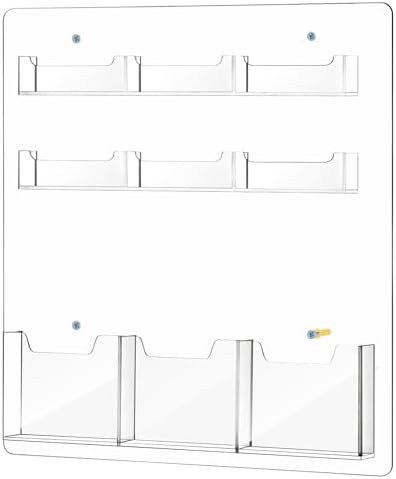 Moorovgi Acrylic Leaflet & Brochure Holder with Business Card Holders ...