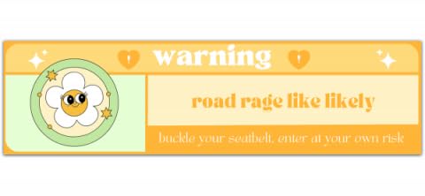 Amazon.com: Road Rage is Likely | Cute Kawaii Anime Sticker | Car Visor ...