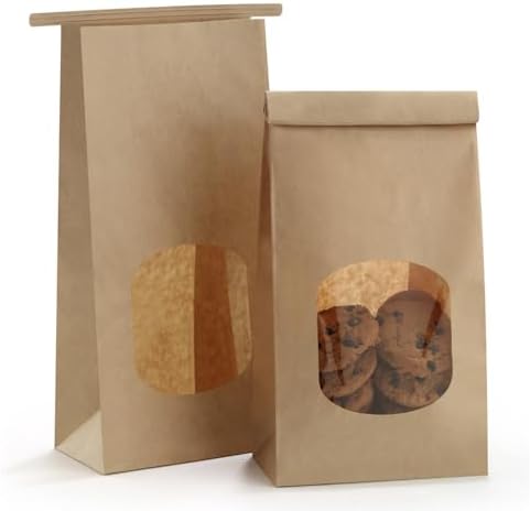 Amazon.com: AeKahtay 50Pack Bakery Bags with Window, 13.8 x 9.4 Inch ...