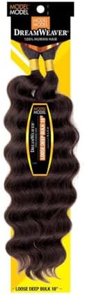 Amazon.com : MODEL MODEL DREAM WEAVER Human Hair Braid LOOSE DEEP BULK ...