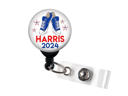 Amazon.com: Harris for President Converse 2024 Badge Reel, Badge Holder ...