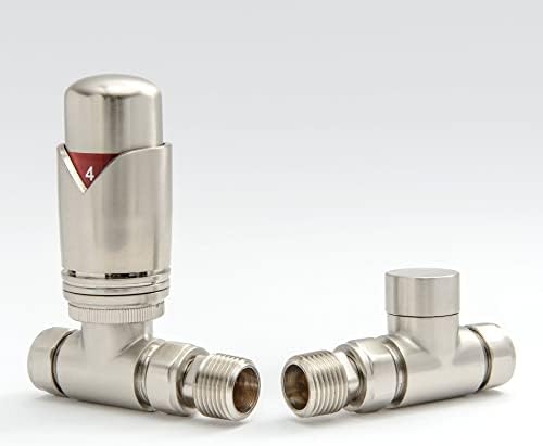 Hot Flow | Marella Modern Thermostatic Radiator Valve Straight TRV with ...