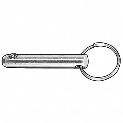 Ring Pin: Cotterless, Steel, C1144, Zinc, 3/16 in Pin Dia, 13/16 in ...