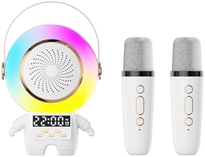 Amazon.com: AWESQCQ Astronaut Karaoke Machine with Two Wireless ...