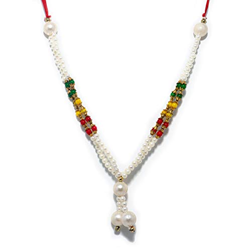 Buy Perfect Ent Handmade Fancy Moti Pooja Mala for God Photo Garland ...