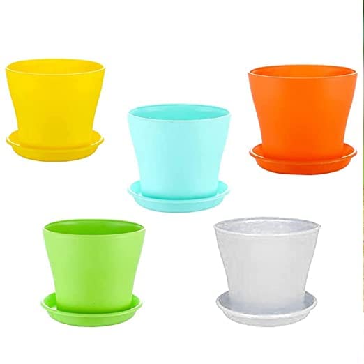 Plastic gamle/Plastic pots by Hutaib Hardware(Set of 1) (Brown ...